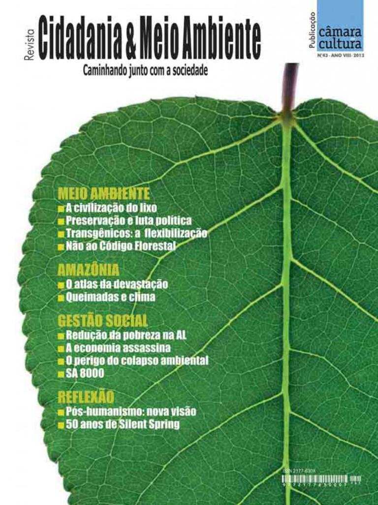 Edição N° 43 Da Revista Cidadania And Meio Ambiente Está Disponível Para